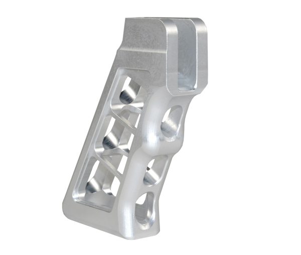 AR Skeletonized Pistol Grip – Silver – Rockfire Sports Inc