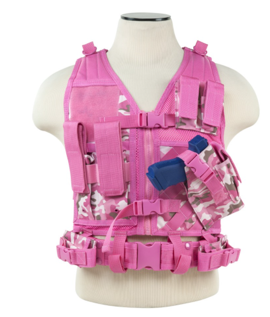 Tactical Vest [XSM-SM] – Pink Camo – Rockfire Sports Inc