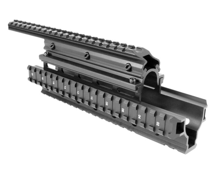 SAIGA 12G QUAD RAIL HANDGUARD W/ 10.5″ TOP RAIL – Rockfire Sports Inc
