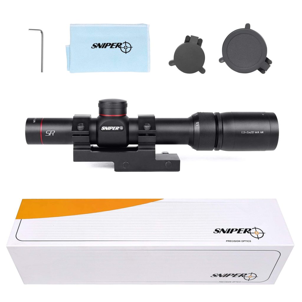 TPO Sniper Rifle Scope Mil-Dot Reticle with 1″ Tube Multi-Coated Lenses ...