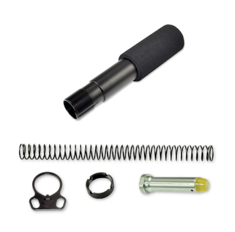 AR-15 Mil-Spec Pistol Buffer Tube (Foam) Kit w/Dual Sling Loop End ...