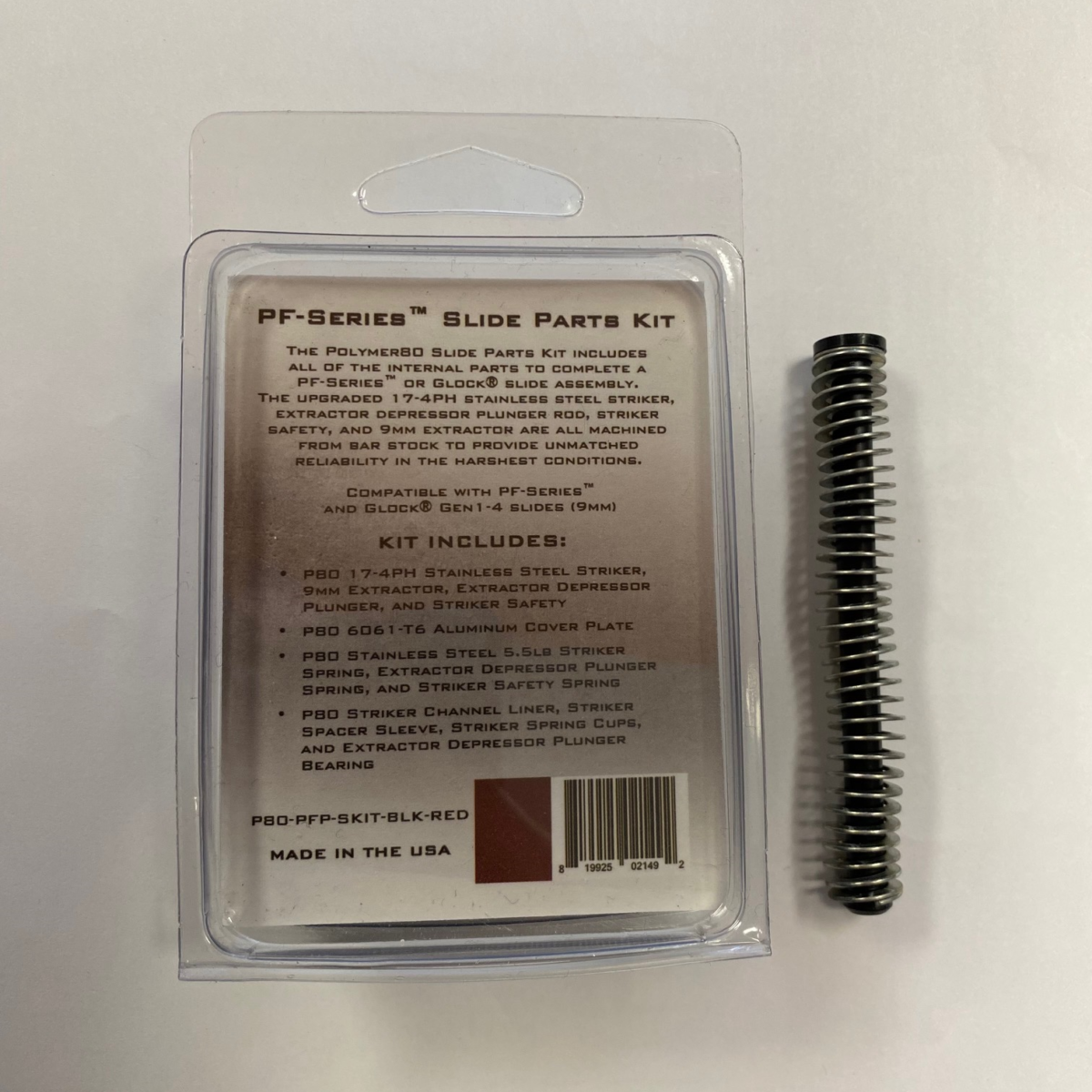 P80 Slide Parts Kit & Glock 17 OEM Guide Rod Recoil Spring – Rockfire ...