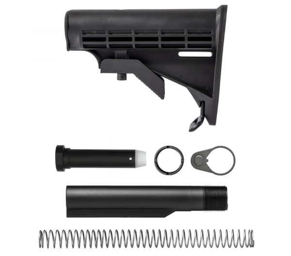 AR-15 M4 Mil-Spec Stock & Buffer Tube Kit – Black – Rockfire Sports Inc