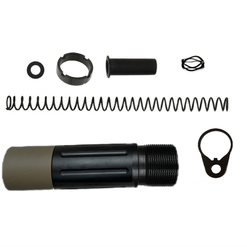 AR-15 Micro Pistol Buffer Tube Kit w/Cerakote Colored Buffer Tube Cap ...